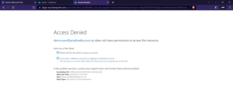 Get, Grant and Revoke access to another user’s OneDrive – JANAK KHADKA